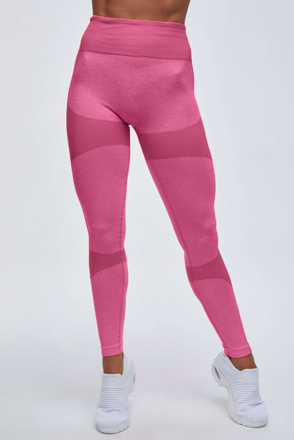 US$6.98 Yoga Sports High Waist Seamless Pink Leggings Wholesale Online